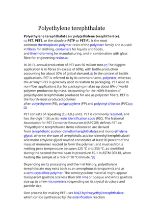 Polyethylene terephthalate.com companiy | DOCX