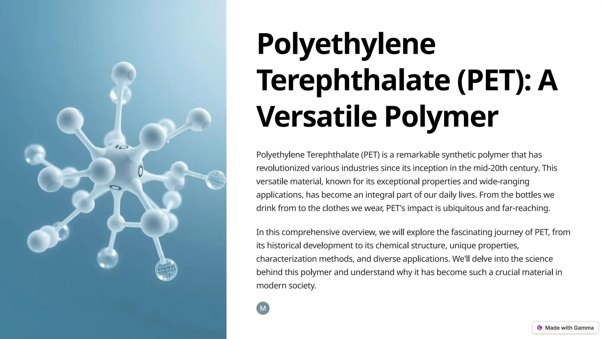 polyethylene tetraphtahalate pet.pptx chemistry | PPTX