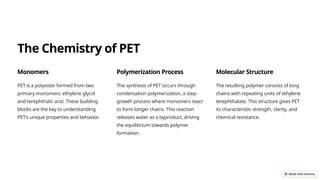 polyethylene tetraphtahalate pet.pptx chemistry | PPTX