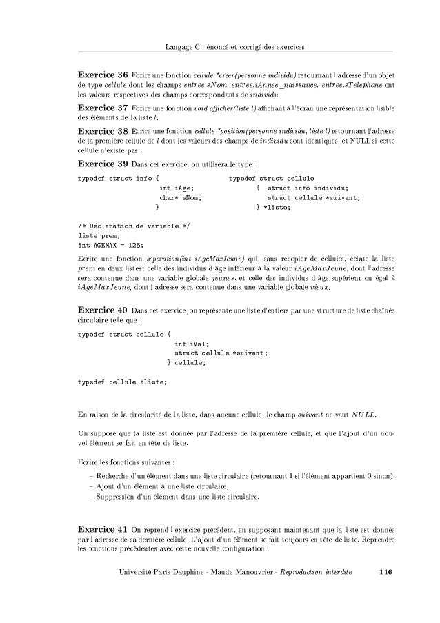 Exercices Corrigé C