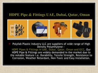 Plastic Pipes & Fittings Supplier, HDPE Pipe & Fittings, PVC Pipes ...