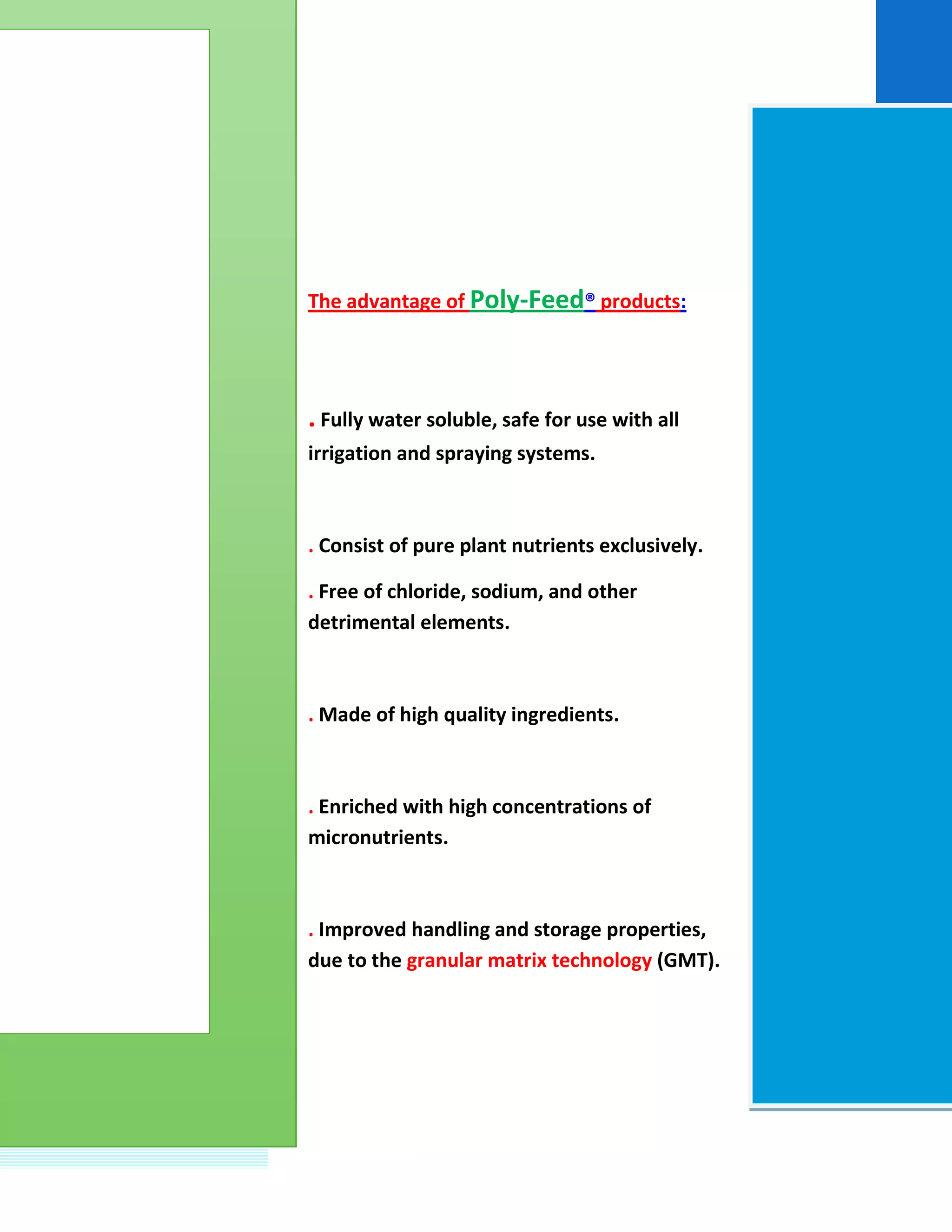 Poly feed presentation | DOCX