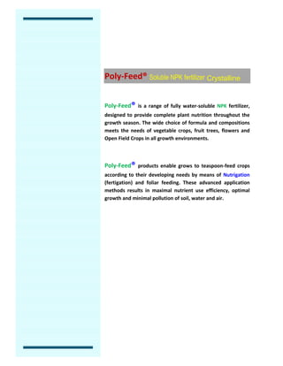 Poly feed presentation | DOCX