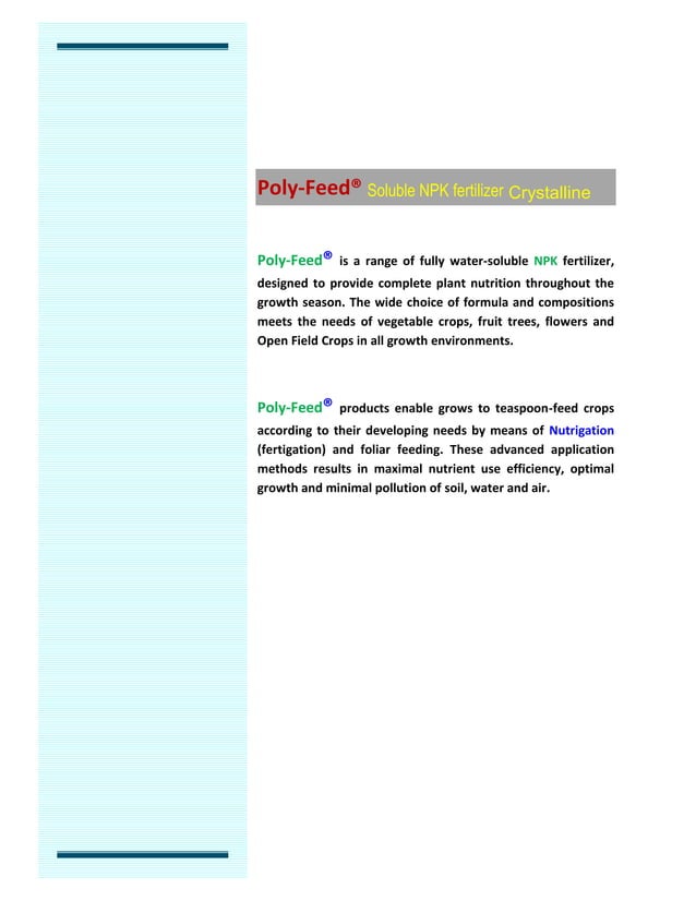 Poly feed presentation | DOCX