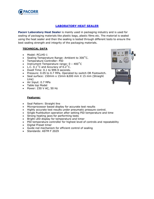 Polyfilms and laminates testing instruments | PDF