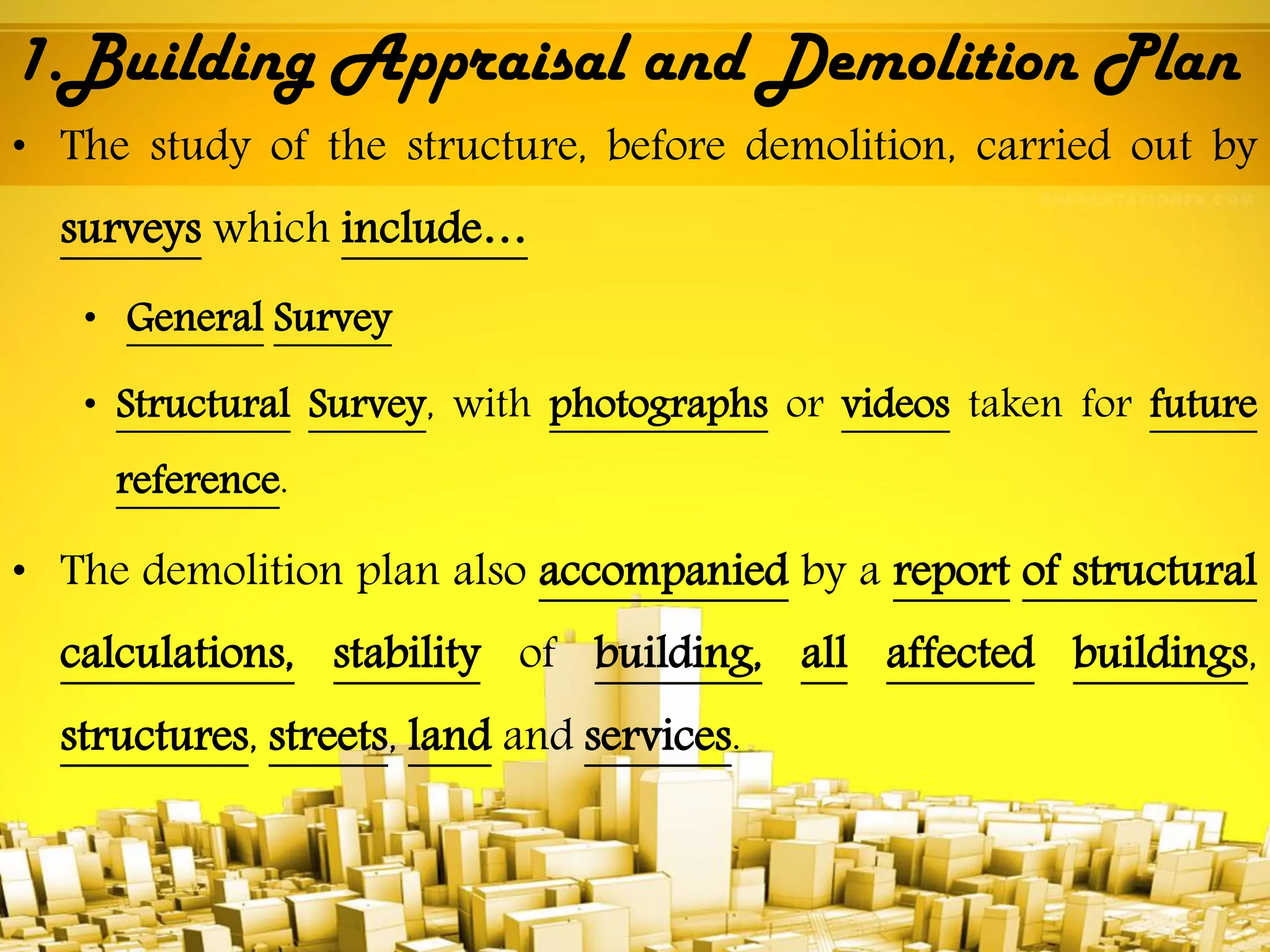 BCT Mod 4 demolition of structure (Updated) | PPT