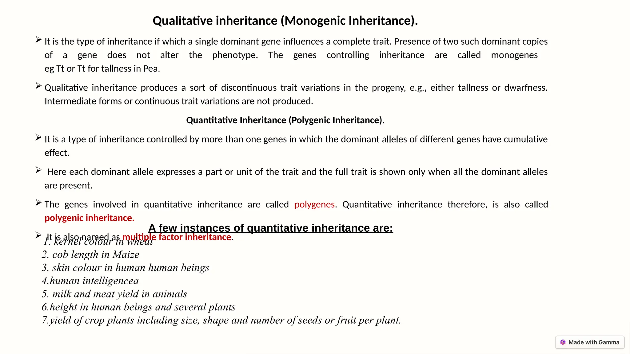 Polygenic Inheritance in Plants (genetics) .pptx
