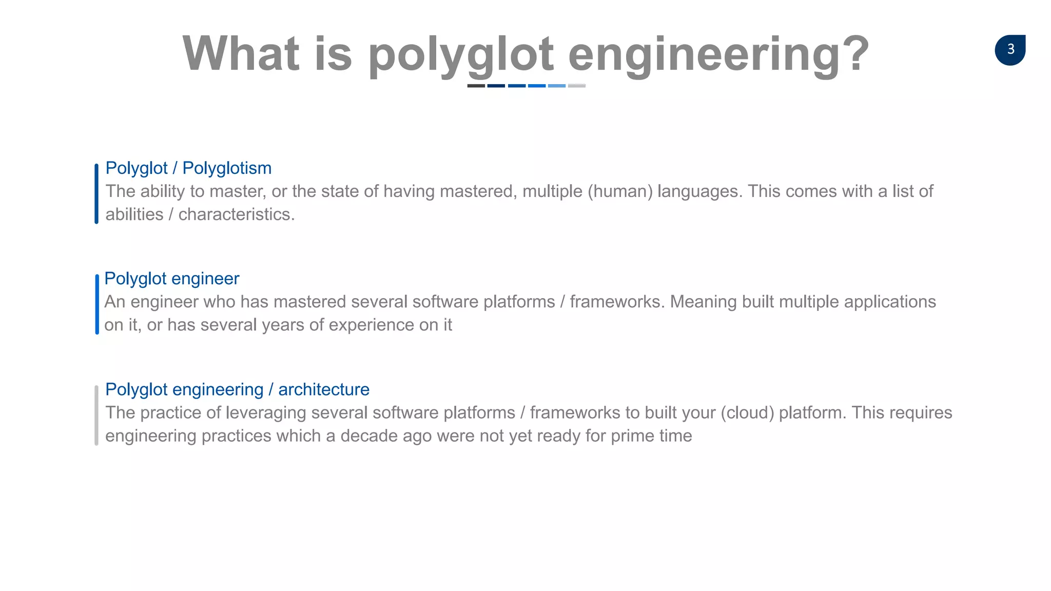 Polyglot engineering | PPTX