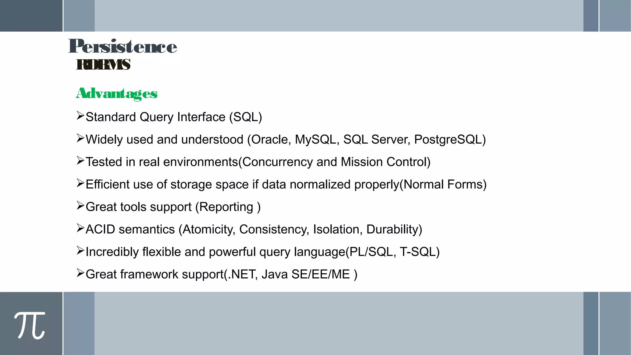 Polyglot persistence for enterprise cloud applications | PPT