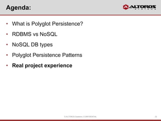 «NoSQL Databases and Polyglot Persistence» | PPTX | Databases | Computer Software and Applications