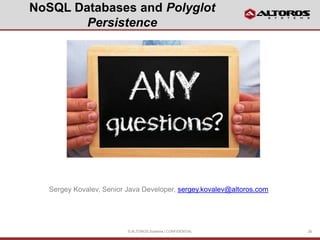 «NoSQL Databases and Polyglot Persistence» | PPTX | Databases | Computer Software and Applications
