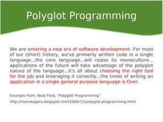 Polyglot Programmer | PPT