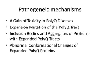 Polyglutaminedisorders | PPT