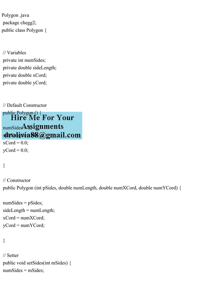 Polygon .java package chegg2;public class Polygon { Var.pdf
