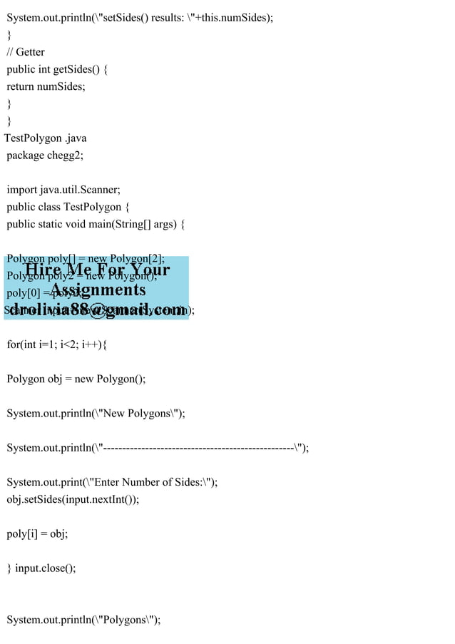 Polygon .java package chegg2;public class Polygon { Var.pdf