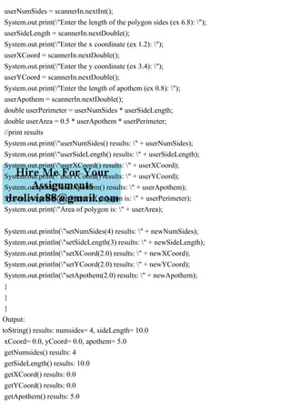 Polygon.javapublic class Polygon { private int numSides; priva.pdf