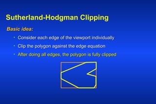 Polygon clipping | PPT | 3-D Graphics | Computer Software and Applications