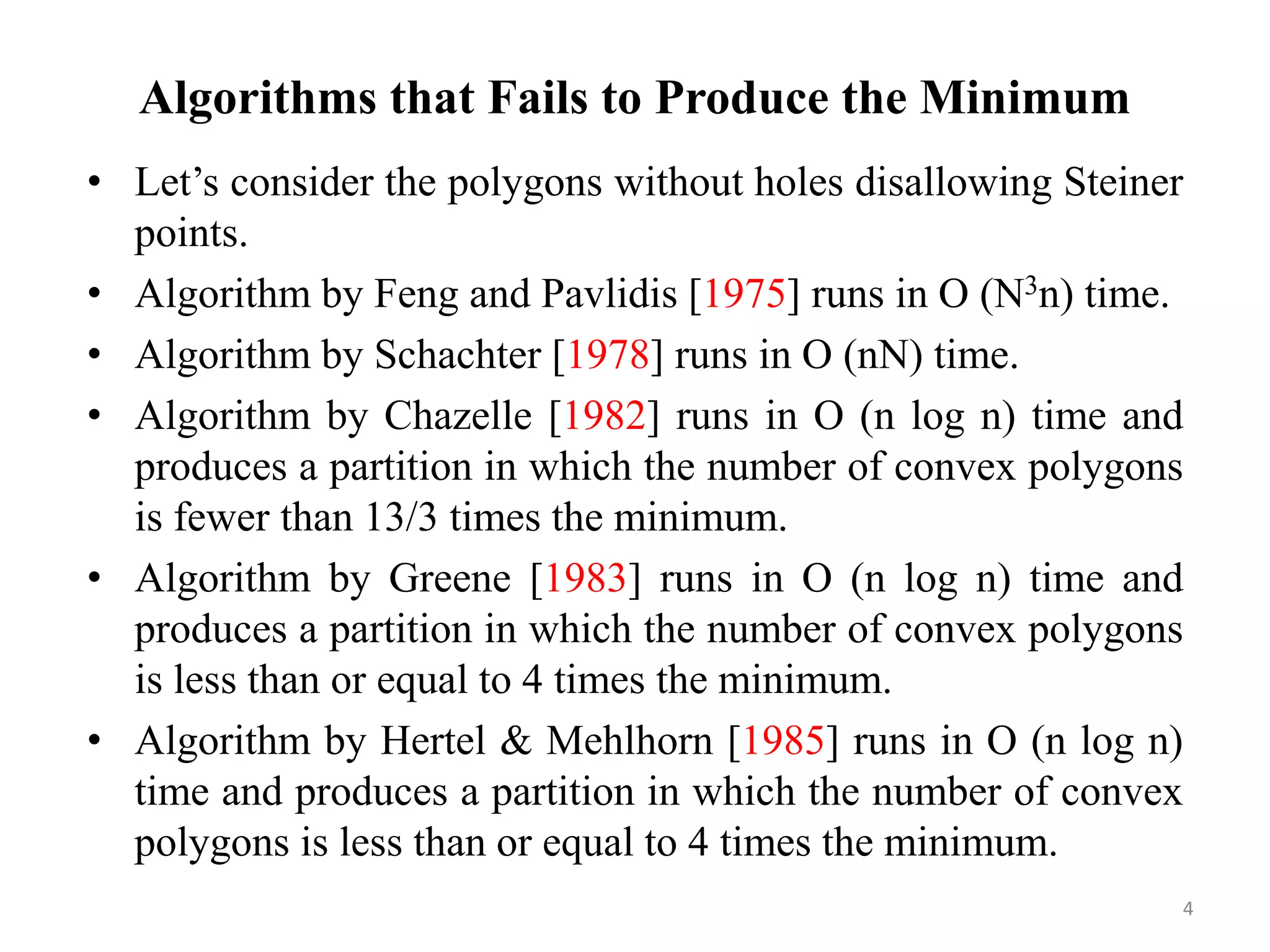 Algorithms for Convex Partitioning of a Polygon | PPTX Algorithms for Convex Partitioning of a Polygon | PPTX
