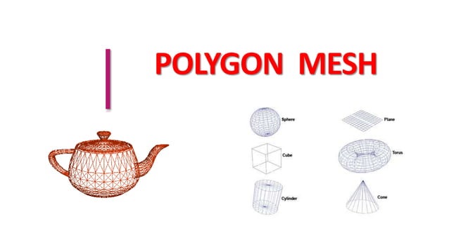 Polygon mesh | PPTX | 3-D Graphics | Computer Software and Applications