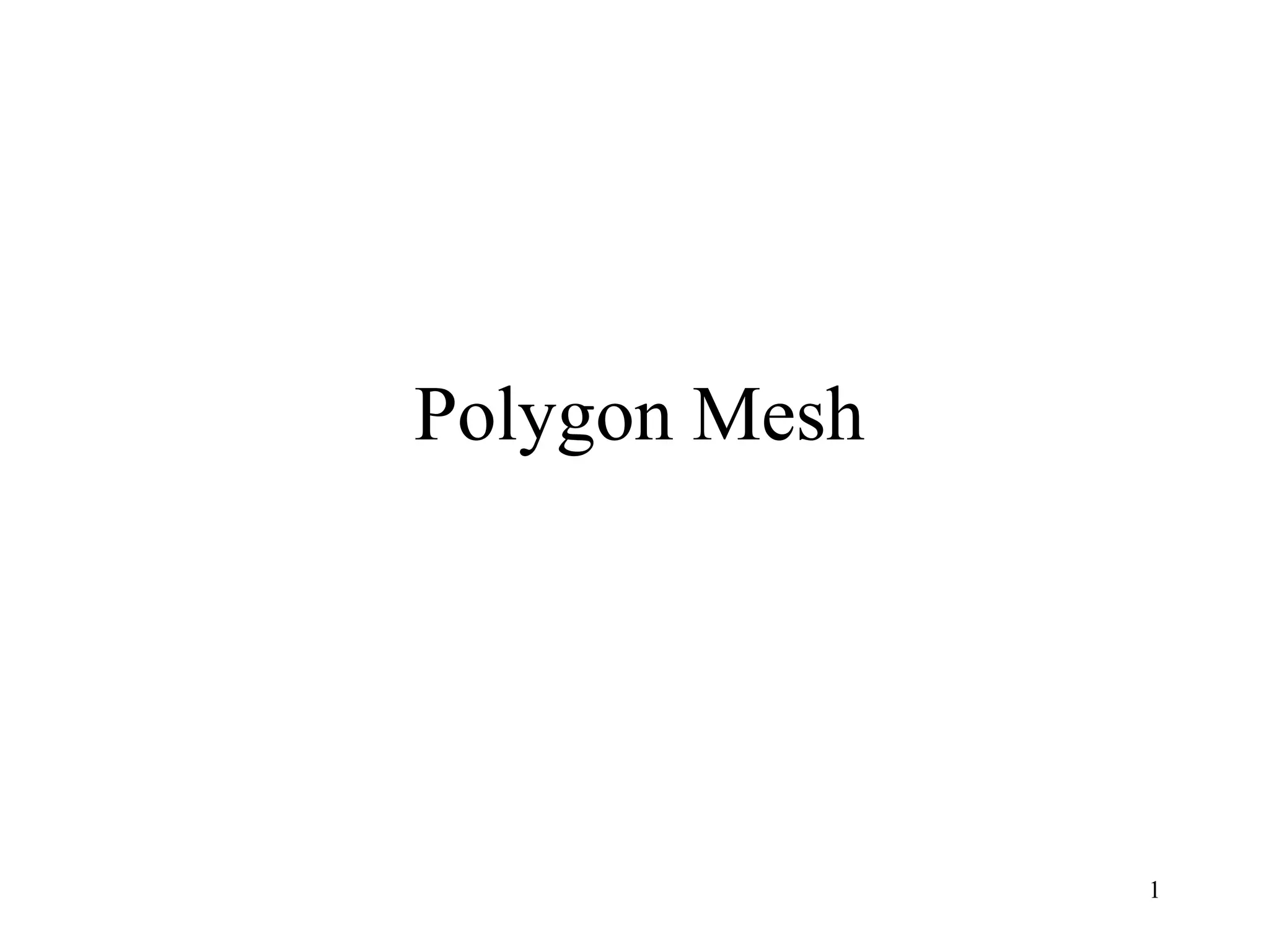 Polygon Mesh.ppt