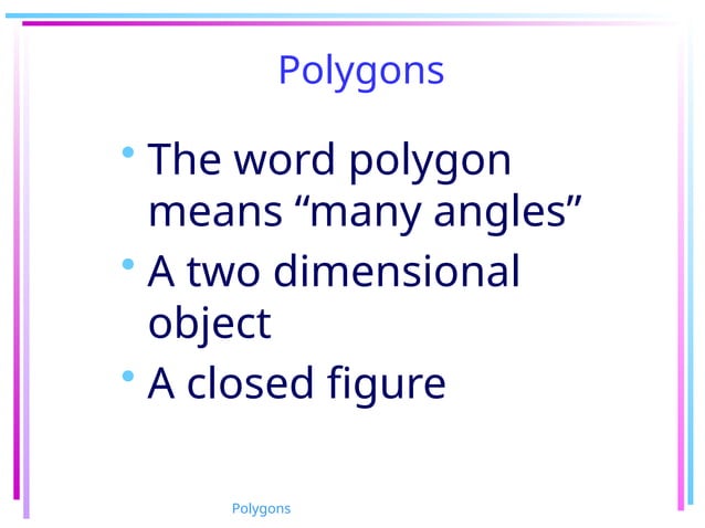 Polygons, types of polygons, definitions | PPT