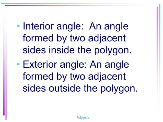 Polygon: Definition, Terminologies and Kinds | PPT