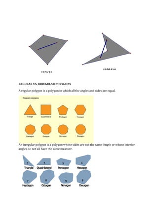 Regular And Irregular Polygons Worksheet