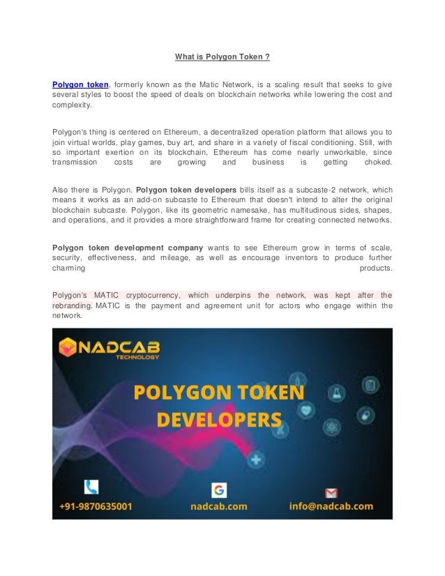 Polygon token development services | PDF