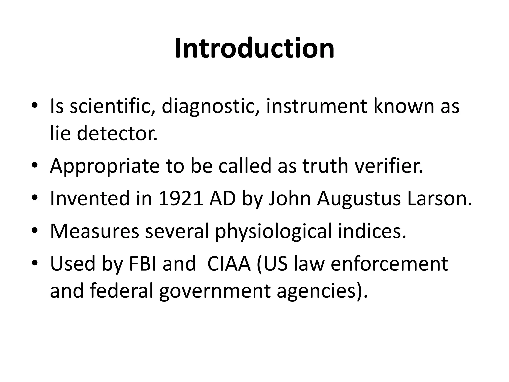 Polygraph:a lie-detector test | PPTX