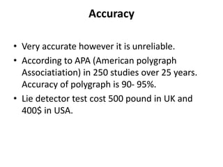 Polygraph:a lie-detector test | PPTX