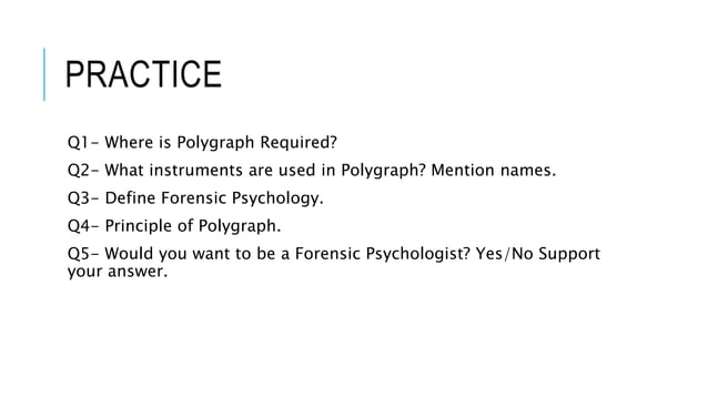 Polygraph | PPTX | Medical Health