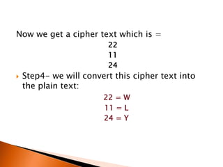 Polygraphic Substitution Cipher - Part 2 | PPTX