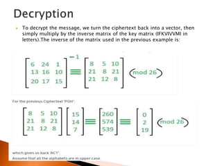 Polygraphic Substitution Cipher - Part 2 | PPTX