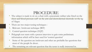 POLYGRAPH (LIE DETECTOR) Alok.pptx of forensic medicine | PPTX