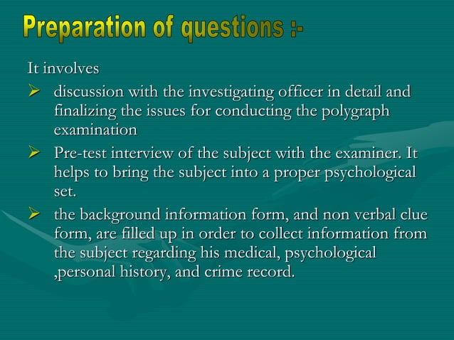 Polygraphy | PPT | Science