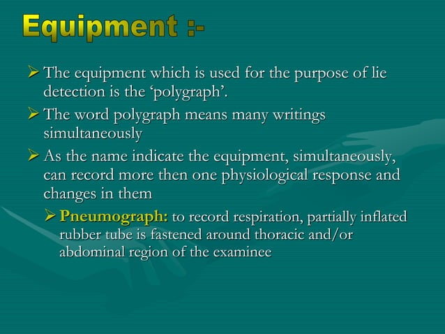 Polygraphy | PPT | Science