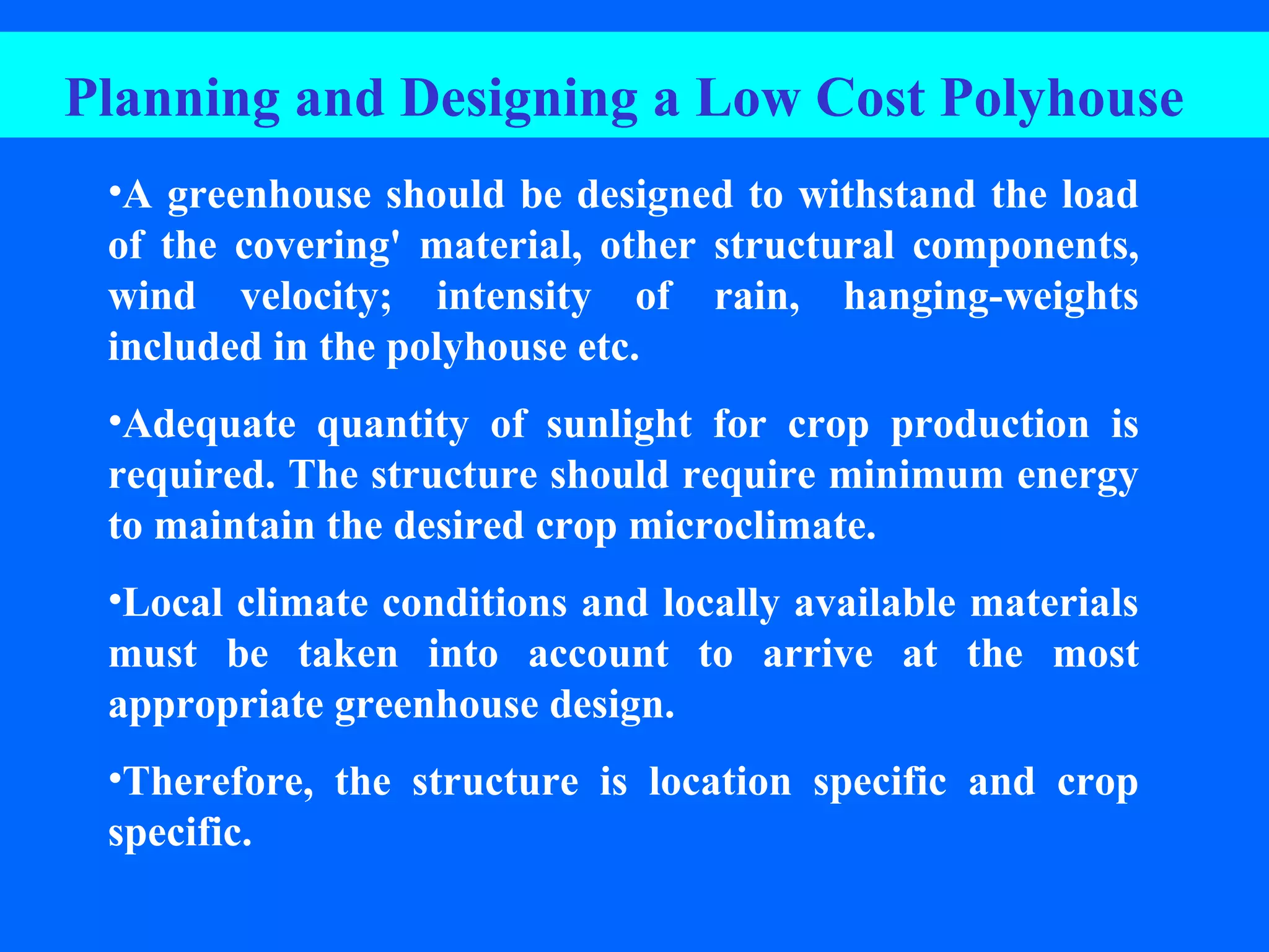Polyhouses | PPT