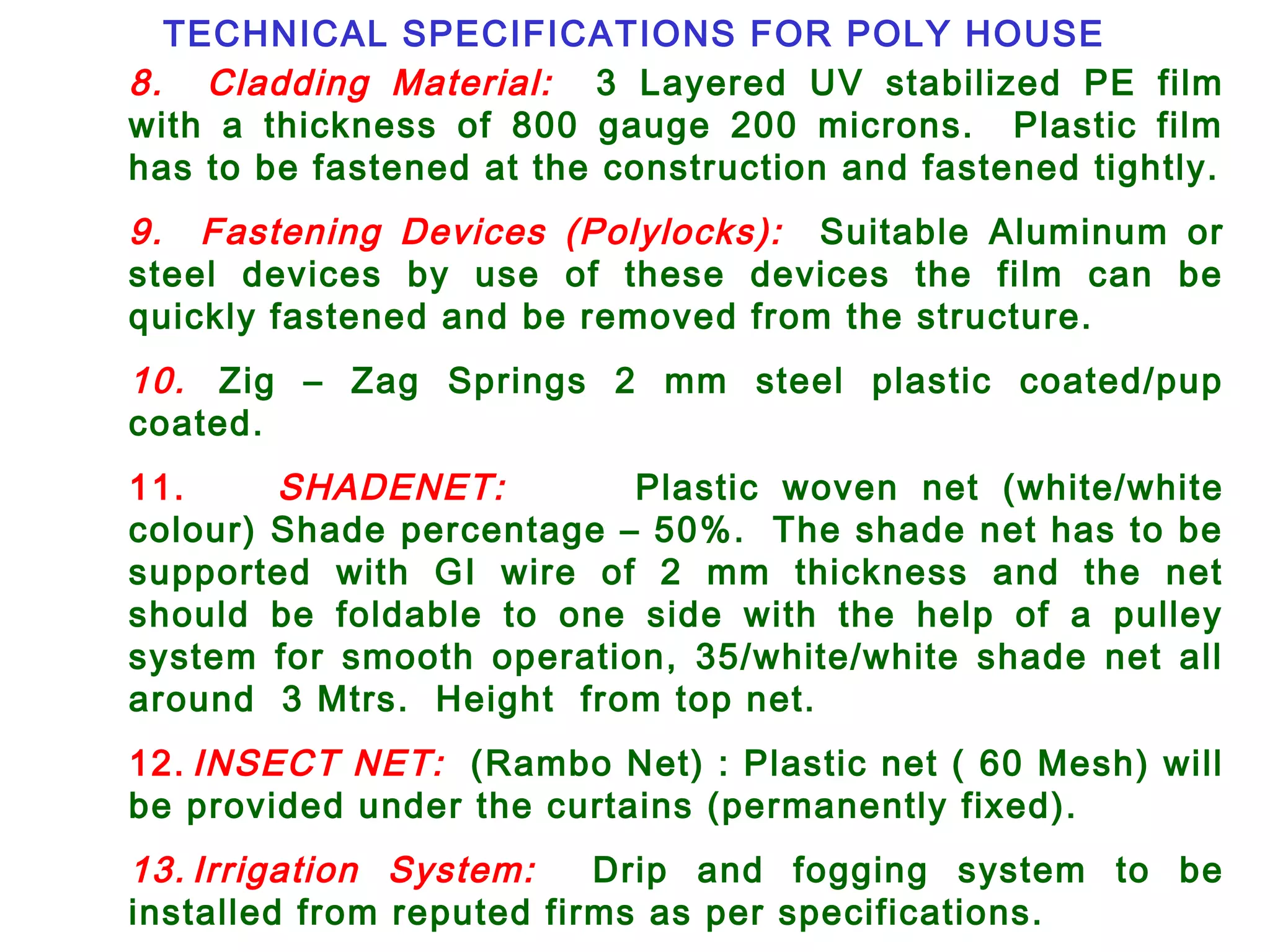 Polyhouses | PPT