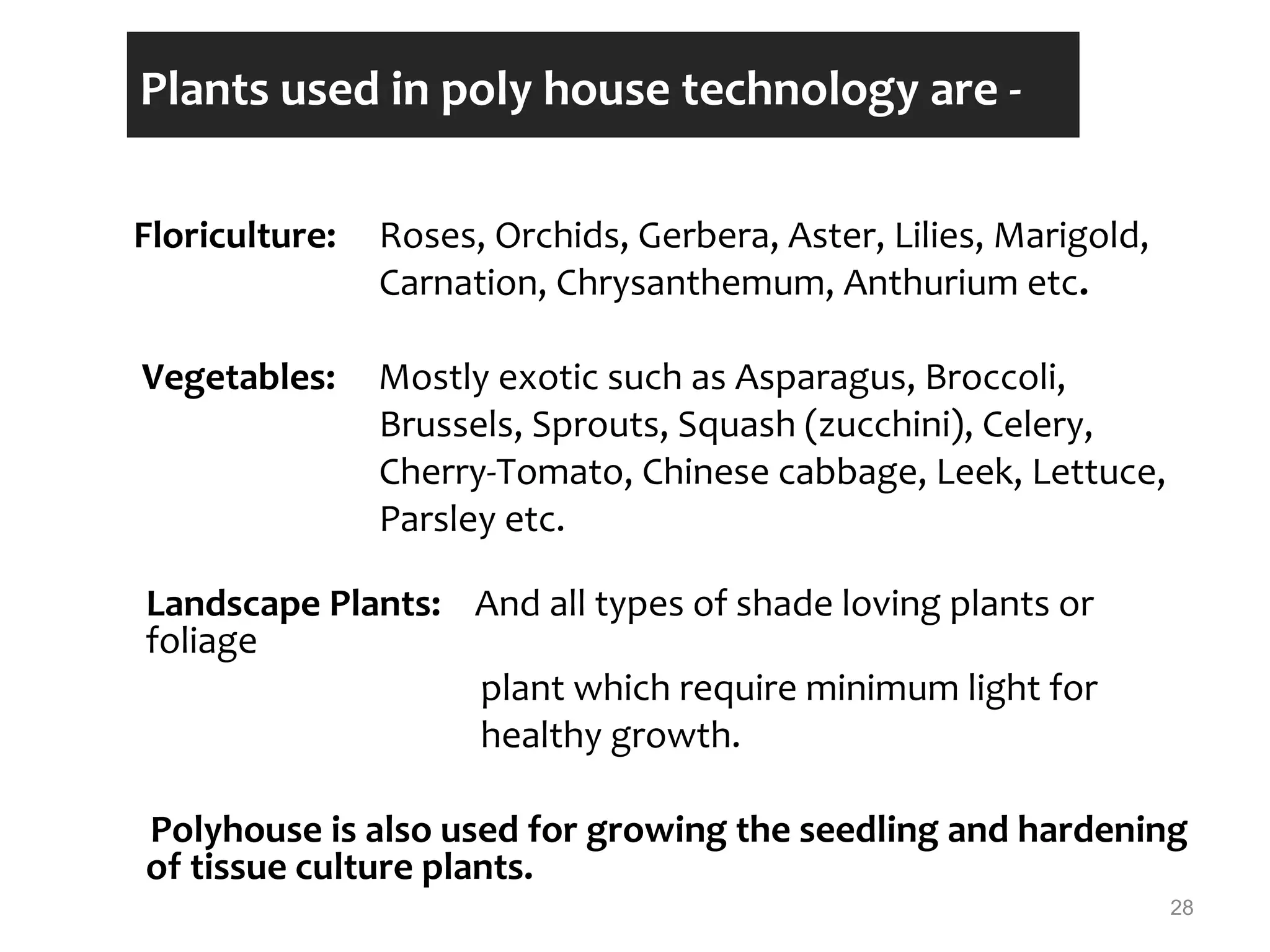 Polyhouse technology | PPT