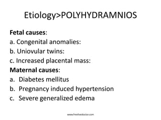 polyhydramnios lecture era.pptx | Pregnancy | Reproductive Health