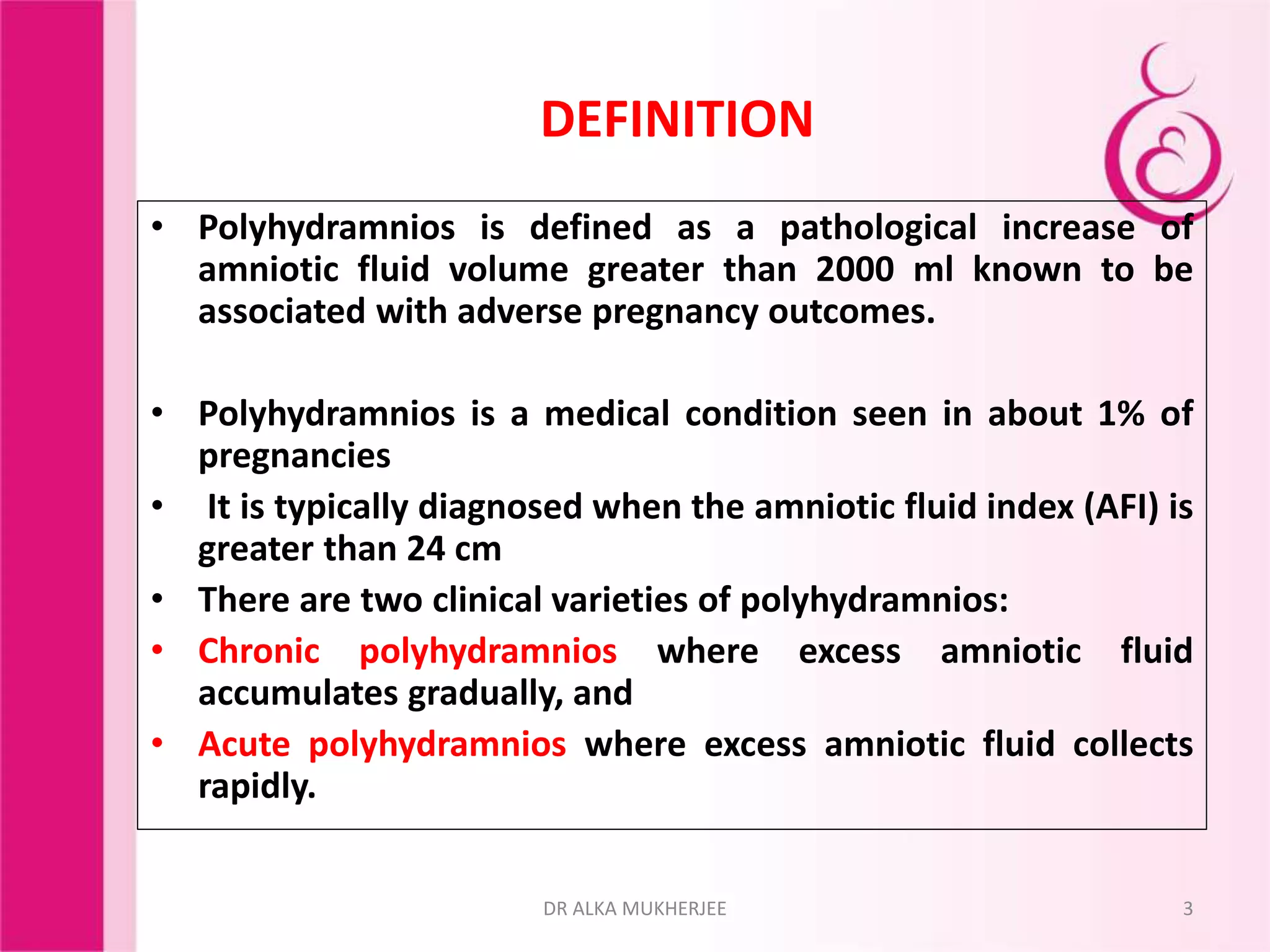 Polyhydrarnnios by dr alka mukherjee dr apurva mukherjee | PPTX