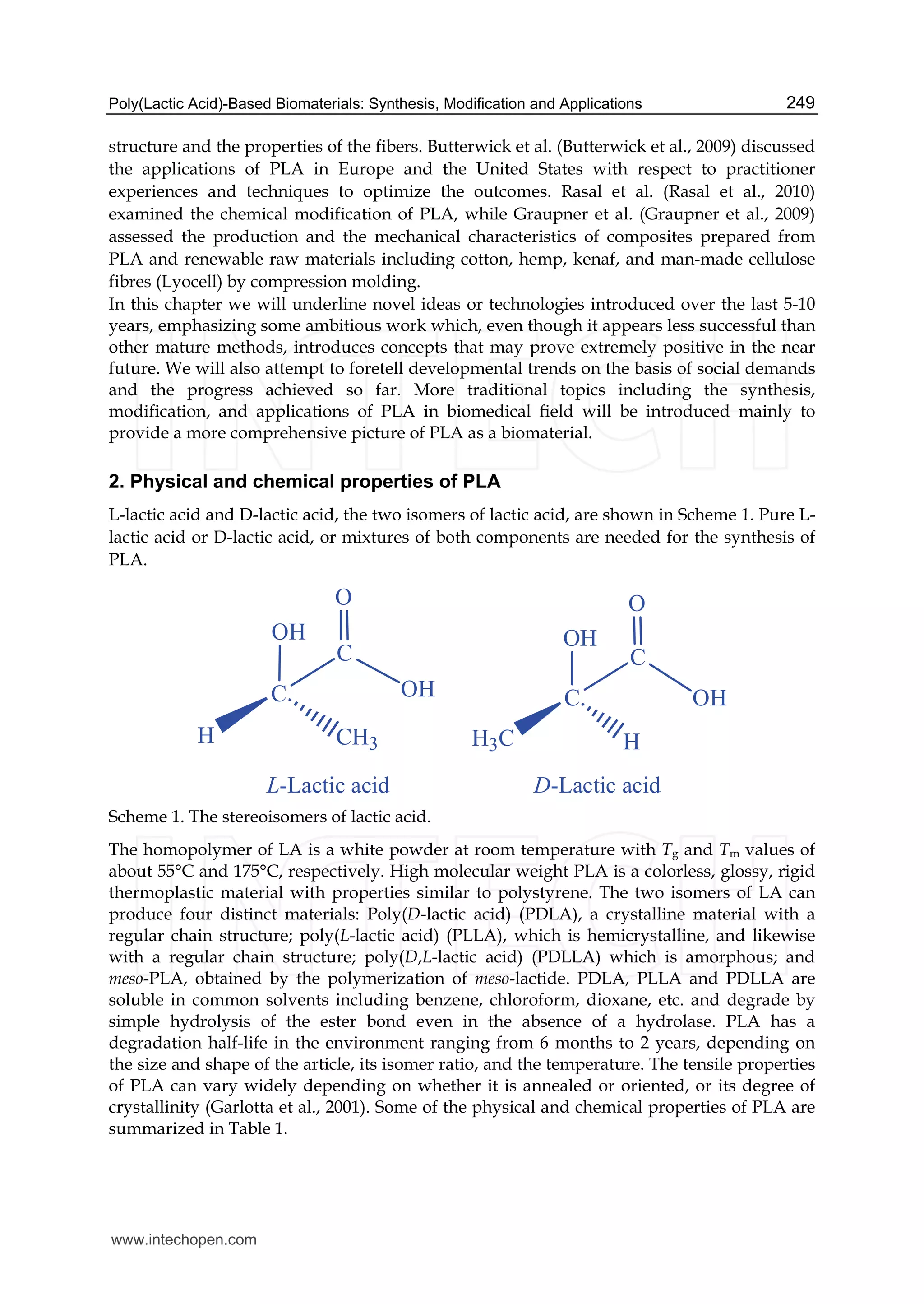 Poly(lactic acid) based biomaterials-tg-tm | PDF