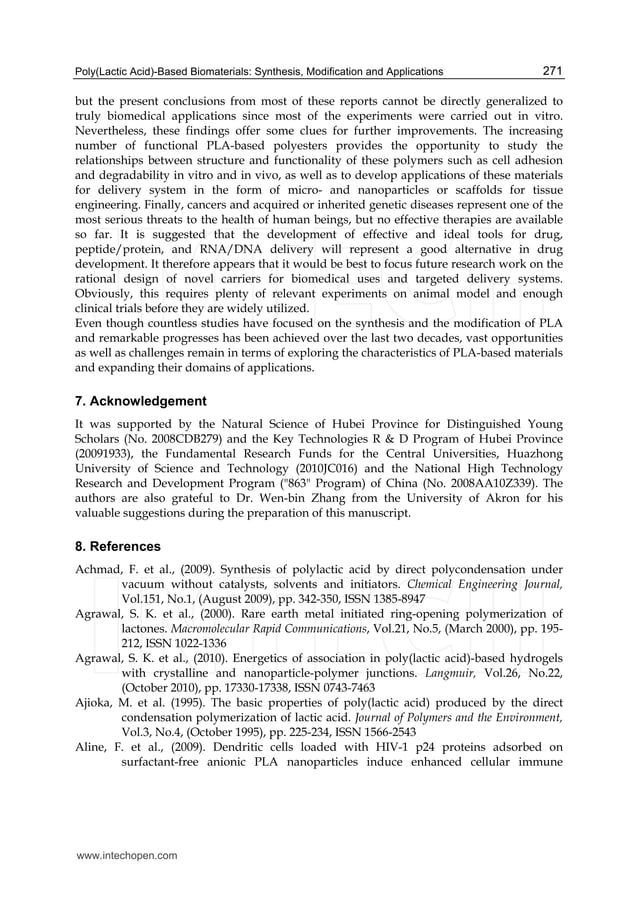 Poly(lactic acid) based biomaterials-tg-tm | PDF