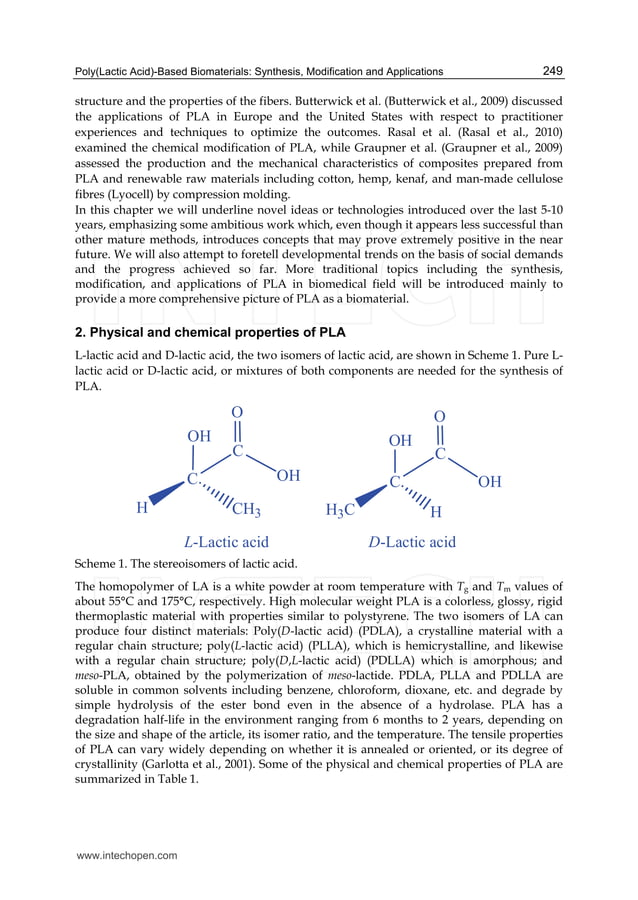 Poly(lactic acid) based biomaterials-tg-tm | PDF