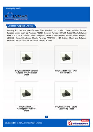 Polymax Ltd., Mumbai, Rubber Products | PDF
