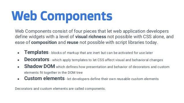 Levent-Gurses' Introduction to Web Components & Polymer