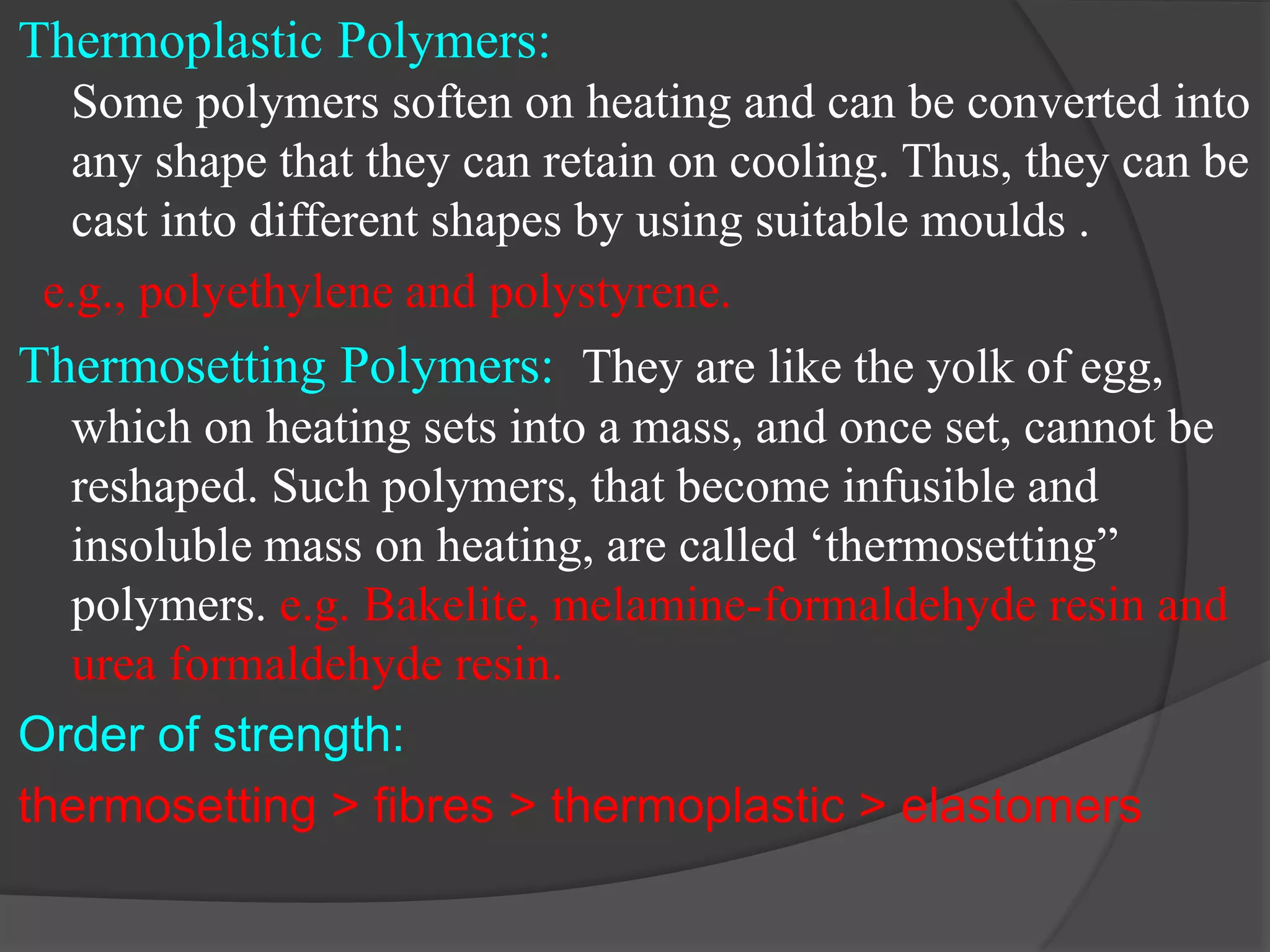 classification polymer and its medical application | PPTX