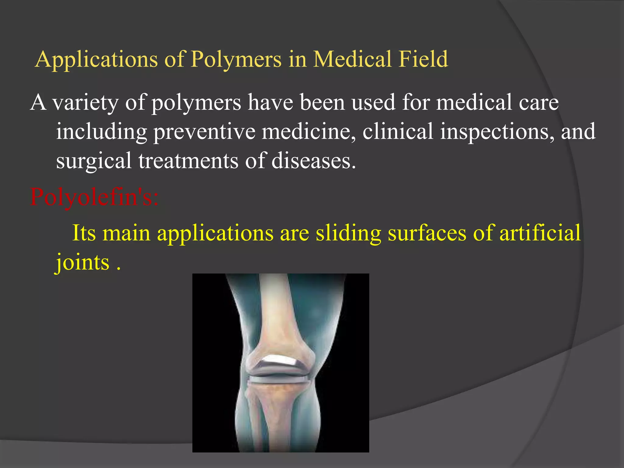 classification polymer and its medical application | PPTX