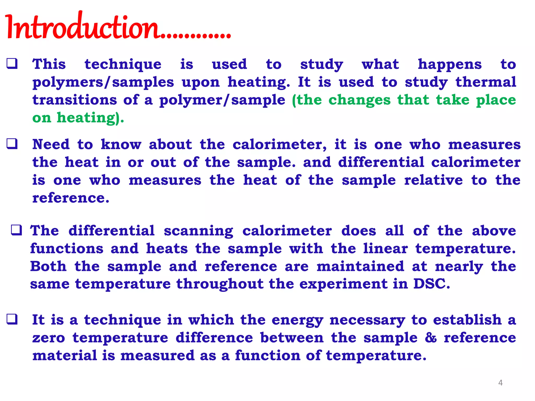 Polymer- Differential Scanning Calorimetric (DSC) | PPTX