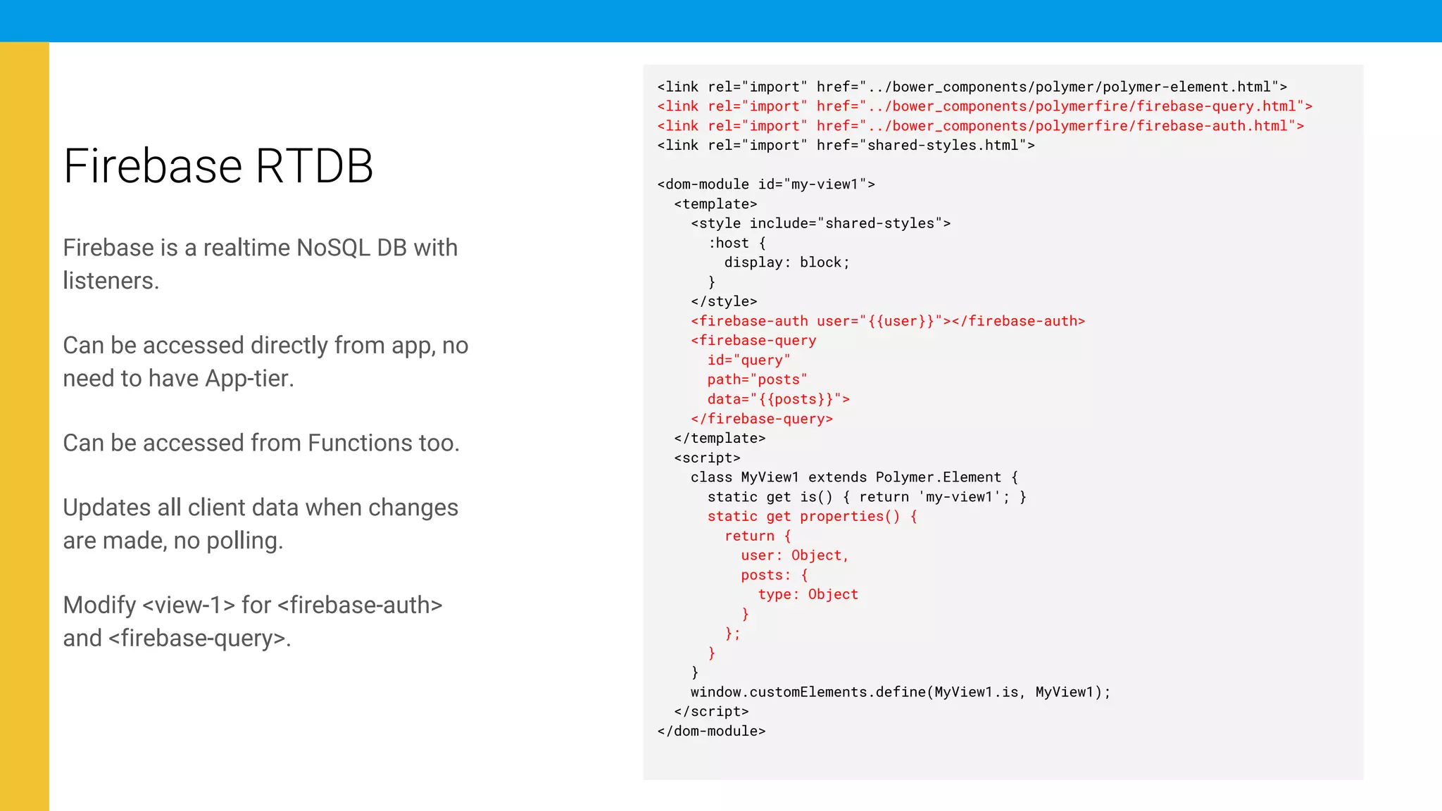 Introduction to Polymer and Firebase - Simon Gauvin | PPT